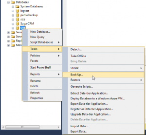 SSMS - database backup - Sql Server Backup Academy