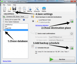 sqlbackupandftp settings - Sql Server Backup Academy