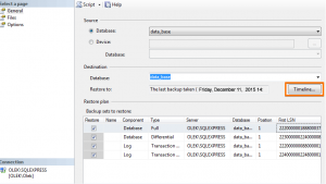 Point-in-time recovery - Sql Server Backup Academy