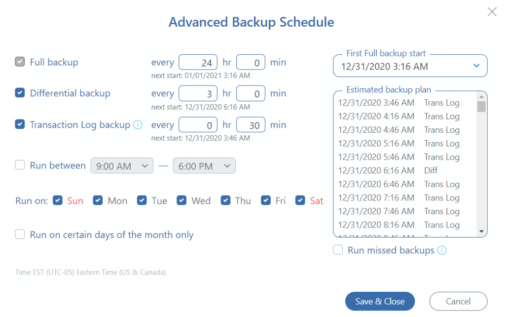 SqlBak advanced backup job schedule - SqlBak Blog SqlBak advanced backup job schedule - SqlBak Blog