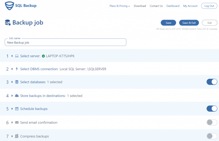 Sqlbak Update The New Dashboard Sqlbak Blog