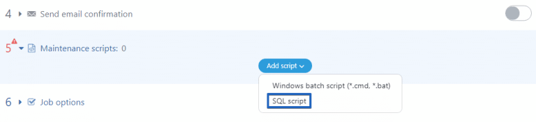 Sqlbak Maintenance Job Add Sql Script Sqlbak Blog
