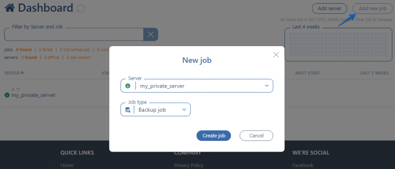 How To Automate Mysql Database Backups In Linux Add New Job Sqlbak Blog