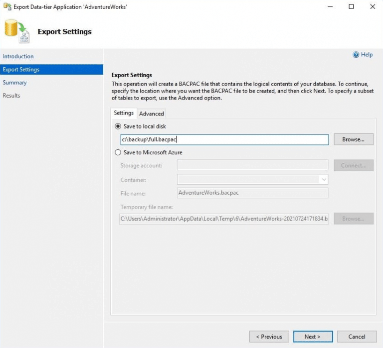 Ssms Export Tier Application Configuration Sqlbak Blog