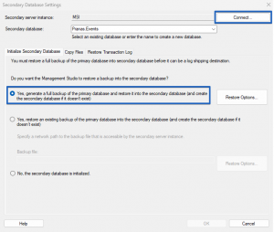 Connect Secondary server Step 2 - SqlBak Blog