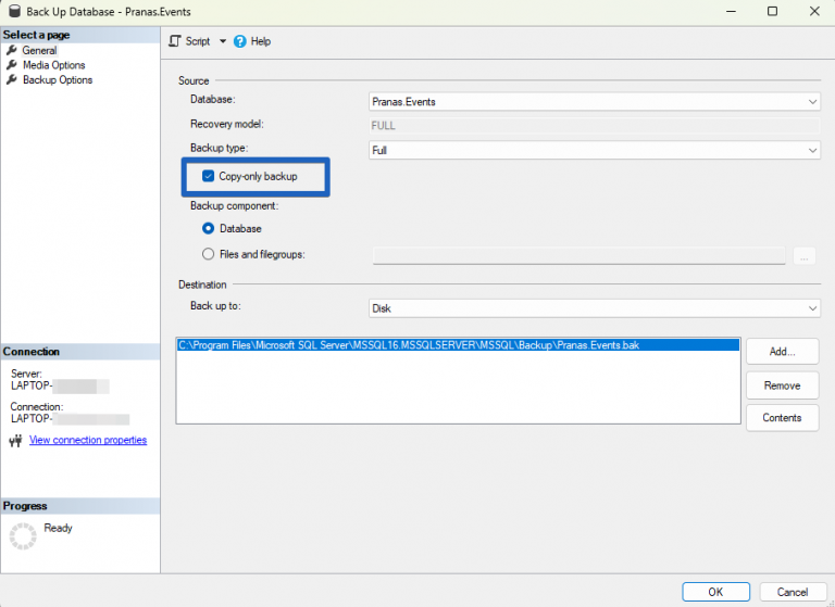 Sql Server Copy Only Backup Why And How Sqlbak Blog