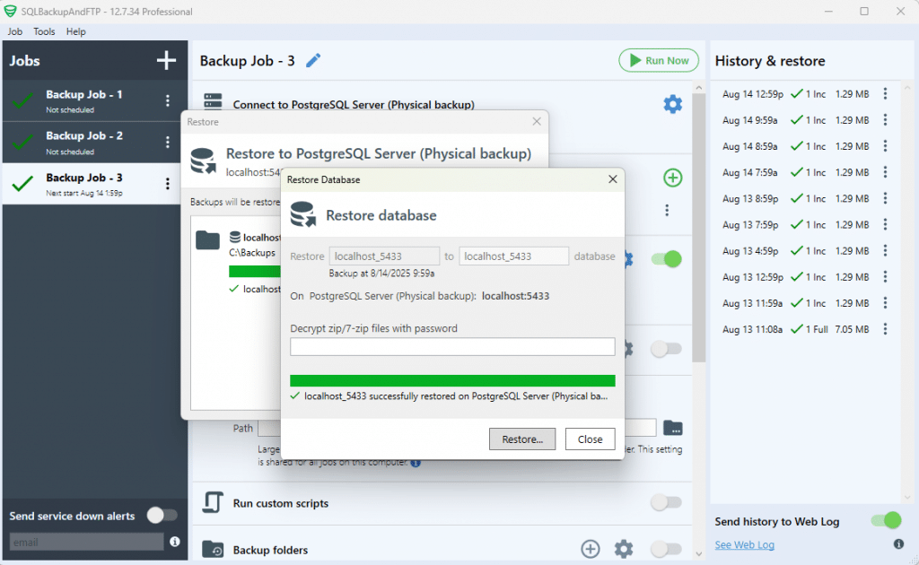 Incremental PostgreSQL backups on Windows - SqlBak Blog